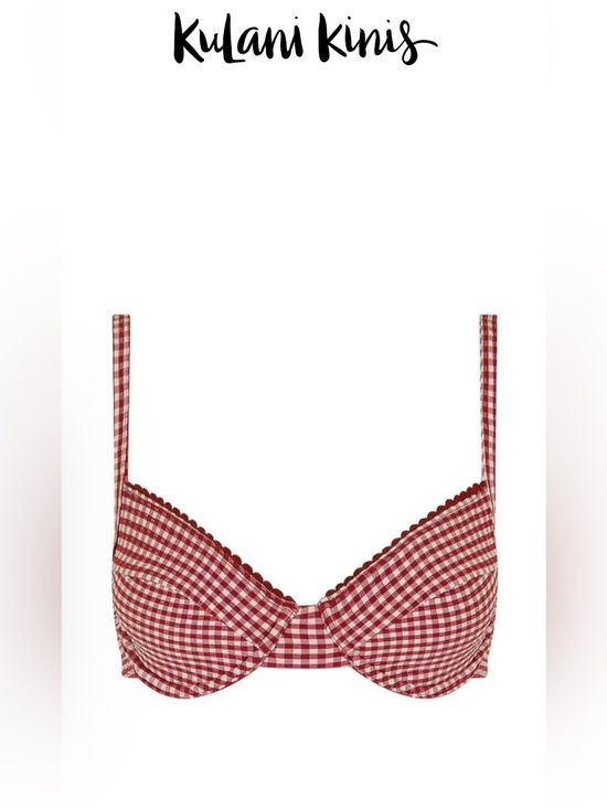 Kulani Kinis | Swim | Kulani Kinis Red Gingham Scallop Underwire Bikini ...